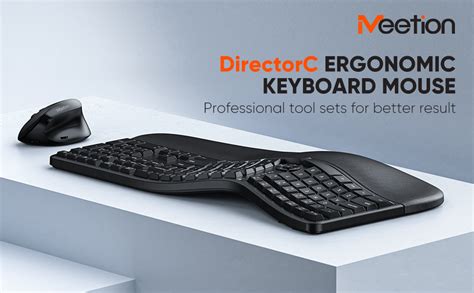 Meetion Ergonomic Wireless Keyboard And Mouse Ergo Keyboard With Vertical Mouse Split Keyboard