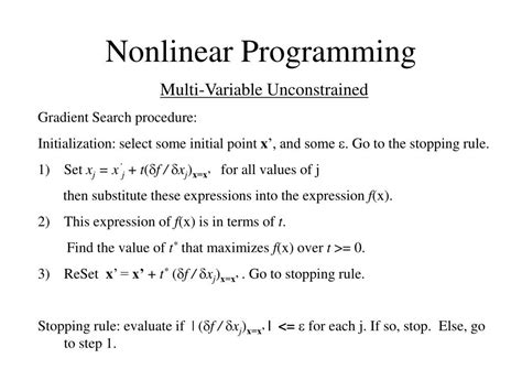 Ppt Nonlinear Programming Powerpoint Presentation Free Download Id