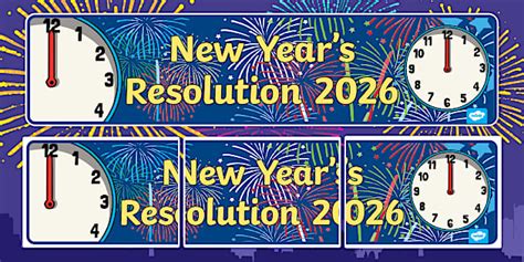 New Years Resolutions 2026 Display Banner
