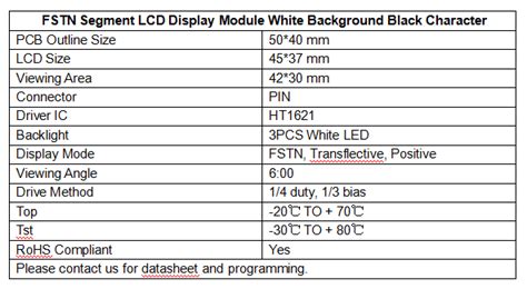 Customized FSTN Segment LCD Display Module Manufacturers Suppliers Factory ENRICH