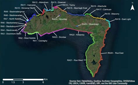 Census Sections Ra 1 25 And Their Corresponding Seabird Monitoring Download Scientific