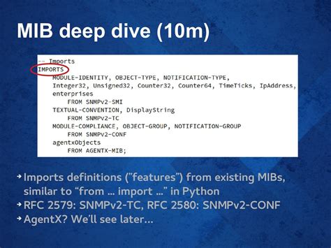 Tailored Snmp Monitoring Your Own Snmp Mib And Sub Agent With Python