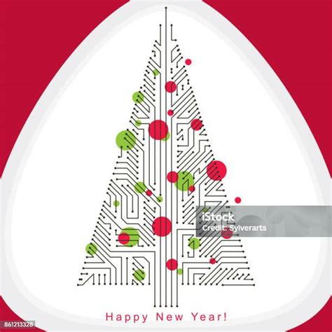 에 버그 린 크리스마스 트리 벡터 일러스트 레이 션 와이어 프레임을 사용 하 여 만든 고 지점으로 라인을 연결 축 하 테마입니다 에코 친화적인 기술 개념입니다 크리스마스에