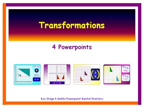 Ks4 Maths Mental Starters Transformations Teaching Resources