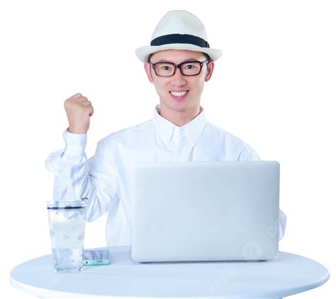 男人加油手勢 商務 辦公 筆記本png去背圖片素材免費下載，免摳圖設計圖案下載 Pngtree