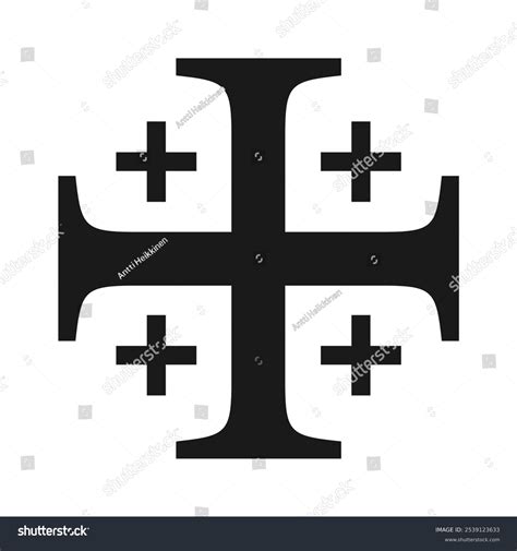 Jerusalem Cross Symbol Crusade Sign Crusader Stock Vector Royalty Free 2539123633 Shutterstock