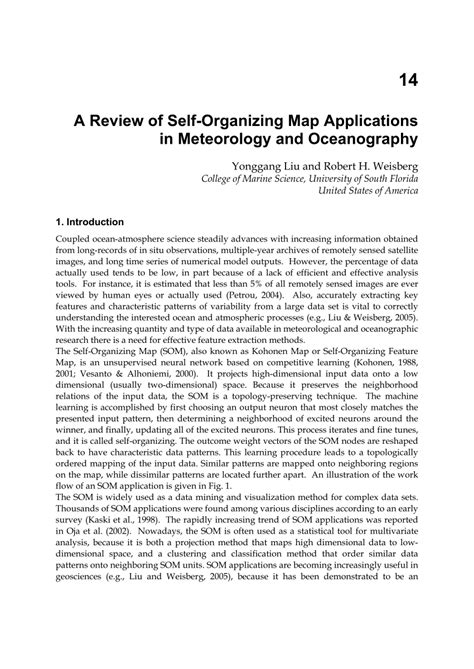 pdf a review of self organizing map applications in meteorology and