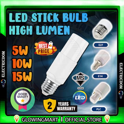 SIRIMLED Stick Bulb High Quality 6W 10W 15W E27 E14 PLC Daylight Cool White Warm White LAMPU
