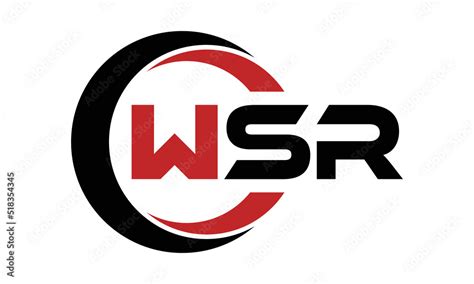 WSR Swoosh Three Letter Logo Design Vector Template Monogram Logo Abstract Logo Wordmark