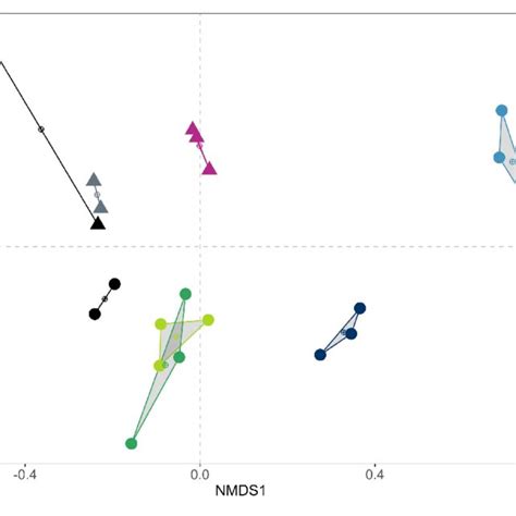 Non Metric Multidimensional Scaling Nmds Ordination Of Functional Download Scientific