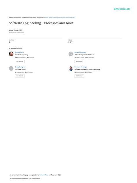 Softwareengineering Processesandtools Pdf Software Development