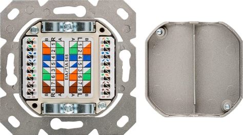 1attack De Network Box Flush Mounted Socket For Cat5 Cat5e Cat6 Cat7 Cat8 Installation Cable