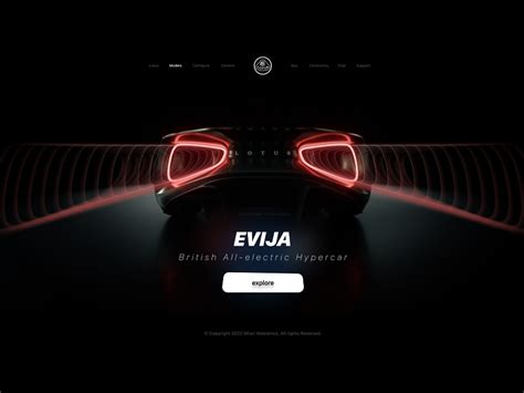 Lotus Evija Ui Milan Webionics Co By Milan On Dribbble