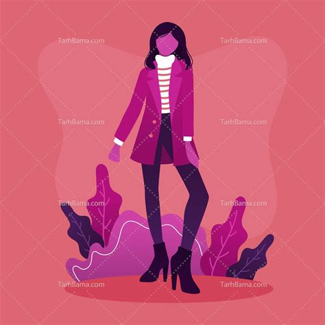 وکتور ژست عکاسی دخترانه