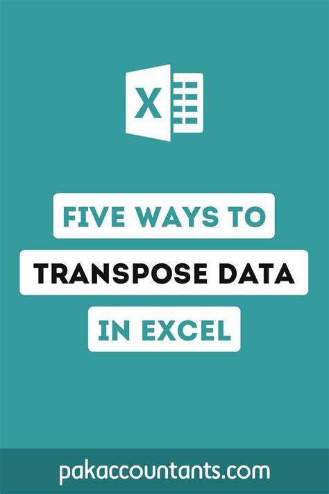 Excel Tip Transpose Data From Rows To Columns Or Columns To Rows 5 Methods Excel Tutorials