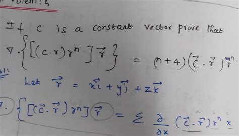If C Is A Constant Vector Prove That [ Begin{array} { L } Text { จ }