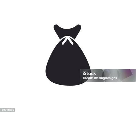 쓰레기 봉투 아이콘 디자인입니다 모바일 개념과 웹 디자인을 위한 폐기물 채워진 평면 간판 쓰레기 봉투 글리프 벡터 디자인 및 그림 0명에 대한 스톡 벡터 아트 및 기타