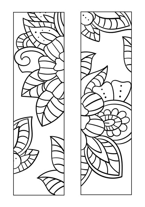 Bookmarks With Flowers With Color 10 Free Pdf Printables Printablee
