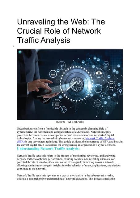 Unraveling The Web The Crucial Role Of Network Traffic Analysis Pdf