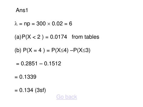 Ppt Poisson Approximation To A Binomial Distribution Powerpoint Presentation Id 517060