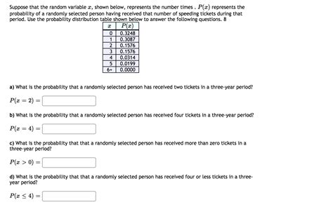 Solved Suppose That The Random Variable X Shown Below