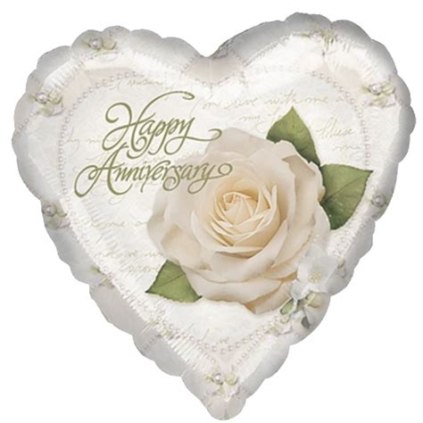 Heart Shaped Happy Anniversary Balloon