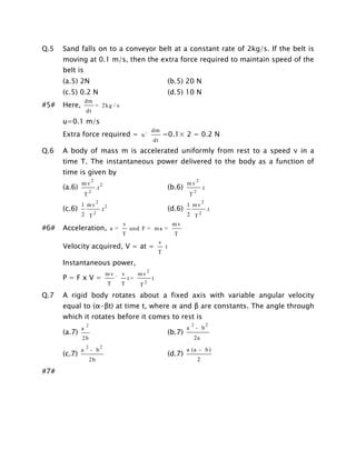 JEE Main Mock Test Physics PDF