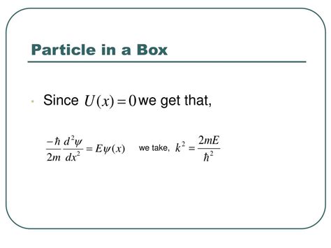 PPT Particle In A Box PowerPoint Presentation Free Download ID 3943589