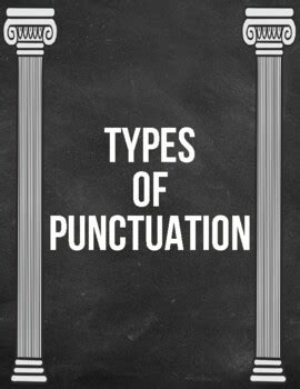 Types Of Punctuation Poster Set By The Dungeon Rose TPT