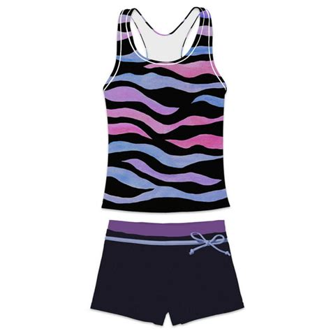 Proallo Girls Bathing Suits Two Piece Swimsuit With Boyshorts Vest