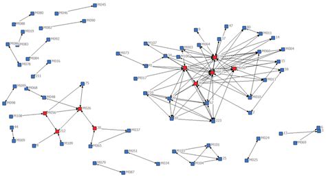 network diagram of 75 nodes who had at least 1 relationship tie with download scientific