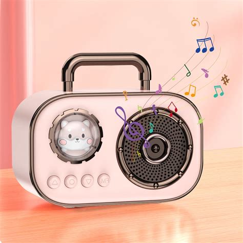 Clearance Czzoypi Bluetooth Speaker Pink Speaker Space Module Bluetooth Audio Portable
