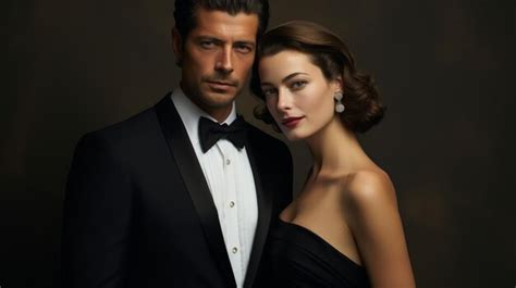 Premium Photo Timeless Elegance Couple Exudes A Classic Look In Simple Attire