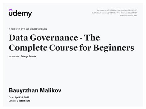 Bauyrzhan Malikov On Linkedin Udemy Course Completion Certificate