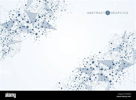 Structure Molecule And Communication Dna Atom Neurons Abstract Polygonal Structure With