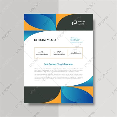 Memo Template Design Template Download On Pngtree