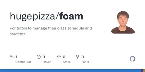 Github Hugepizza Foam For Tutors To Manage Their Class Schedule And Students