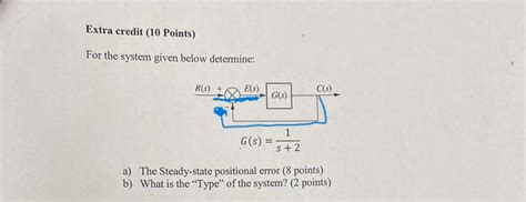 Solved For The System Given Below Determine G S S A Chegg