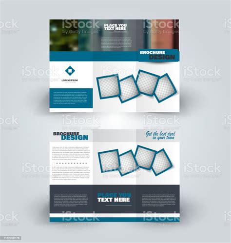 브로슈어 서식 파일입니다 비즈니스 3 배 전단지 전문 기업 스타일을 위한 창조적 인 디자인 동향 벡터 일러스트입니다 3단