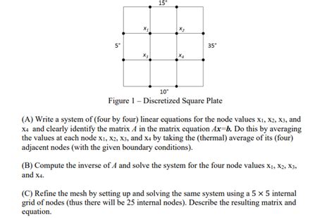 A Write A System Of Four By Four Linear Equations Chegg Com