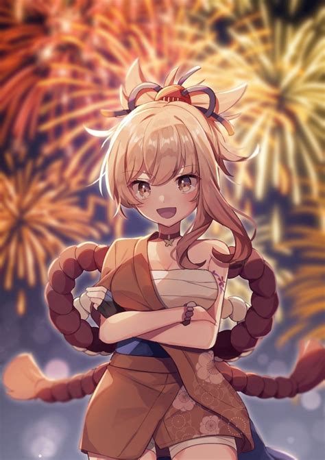 Sfondi Anime Girls Genshin Impact Yoimiya Genshin Impact Capelli My Xxx Hot Girl