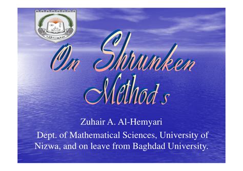 PDF On Shrinkage Methods
