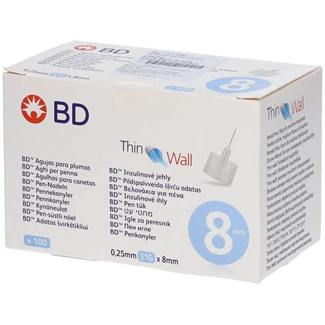 Bd Thin Wall Pen Nadeln 8 Mm 100 St Shop Apotheke