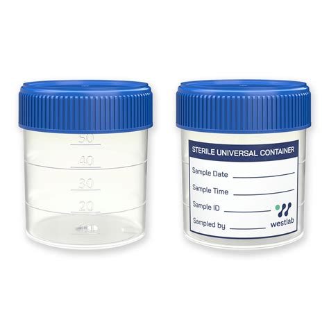 Universal Specimen Containers 60ml Gamma Sterile Westlab Australia