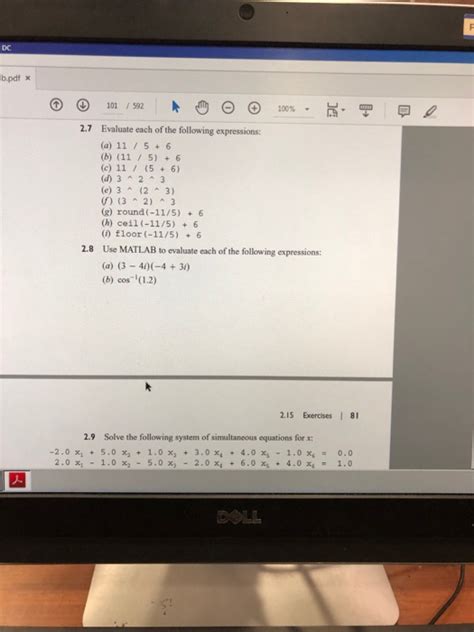 Solved Pleas Pdf 101 592 1chapter 2 Matlab Basics 25 Assume