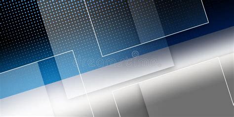 Light Blue Abstract Technology Background With Halftone On Blue