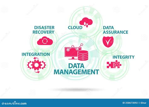 Data Management Concept Business Illustration Stock Illustration Illustration Of Media