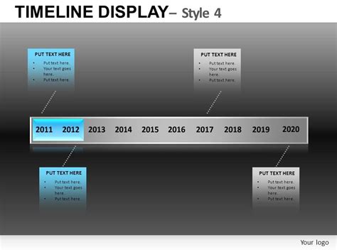 Timeline Display 4 Powerpoint Presentation Slides DB Graphics
