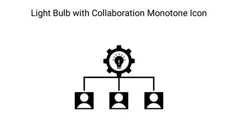 Light Bulb With Collaboration Monotone Icon In Powerpoint Pptx Png And Editable Eps Format