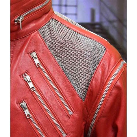 Zipper Michael Jackson Beat It Jacket Red